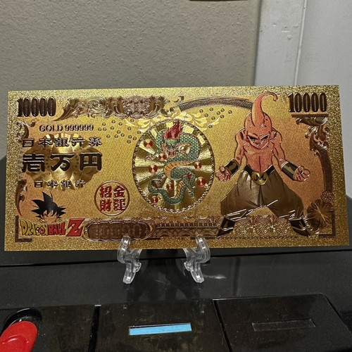 24k Gold Plated Kid Buu Dragon Ball Z Banknote Anime Collectible | eBay