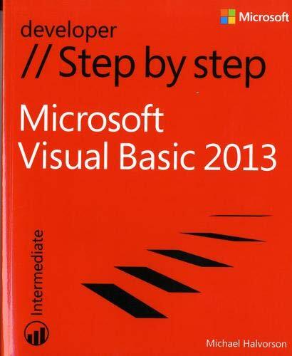 Microsoft Visual Basic 2013 Step by Step (Step By Step (Microsof 9780735667044| eBay