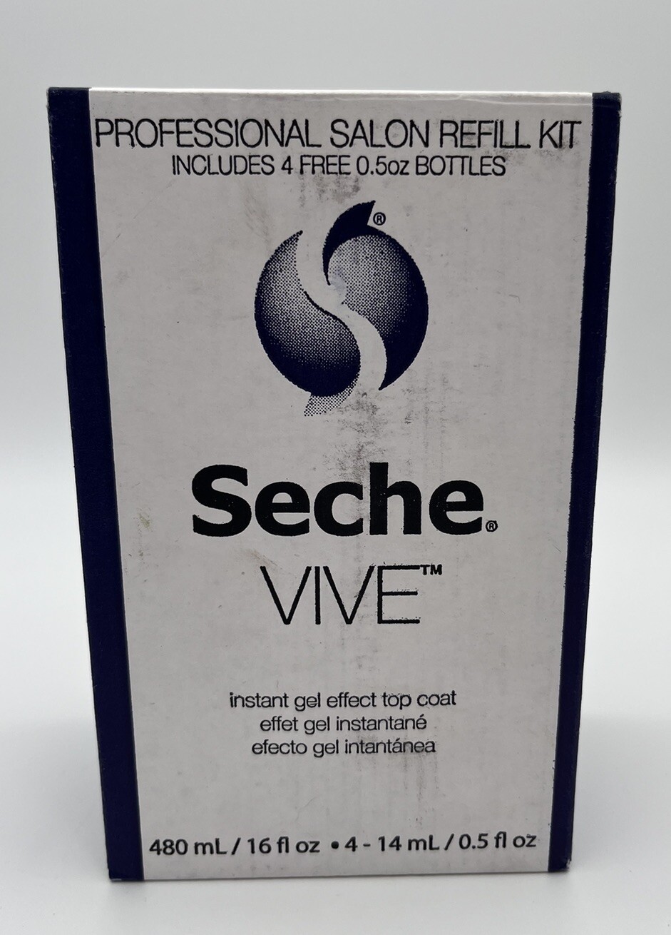 Seche Vive Instant Gel Effect Top Coat 16oz. Refill Plus 4 Additional 0 ...