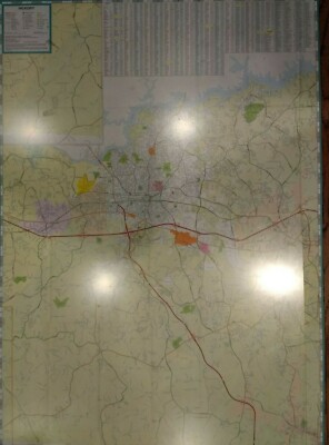 Hickory Catawba NC Laminated Wall Map (G) | eBay