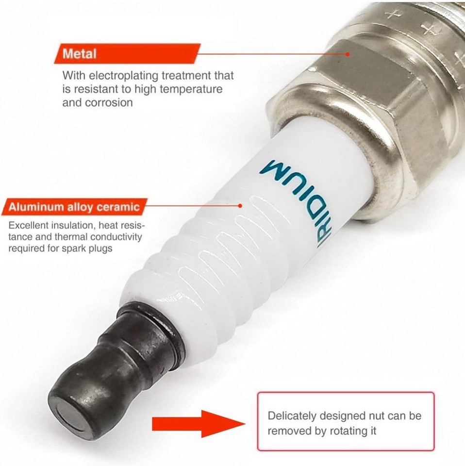 OEM Genuine Iridium Spark Plugs 1884711160 QTY:4 for Hyundai Sonata ...