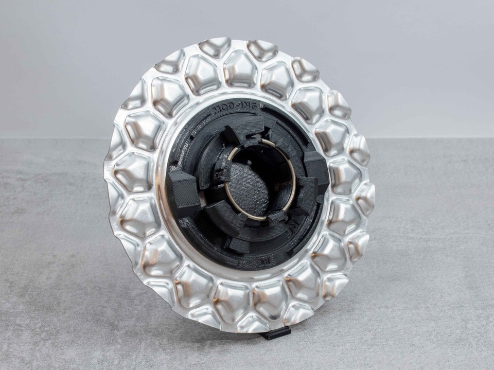 17" BBS RC 5x120 RC090 RC061 RC040 style 5 aluminum waffle center caps ...