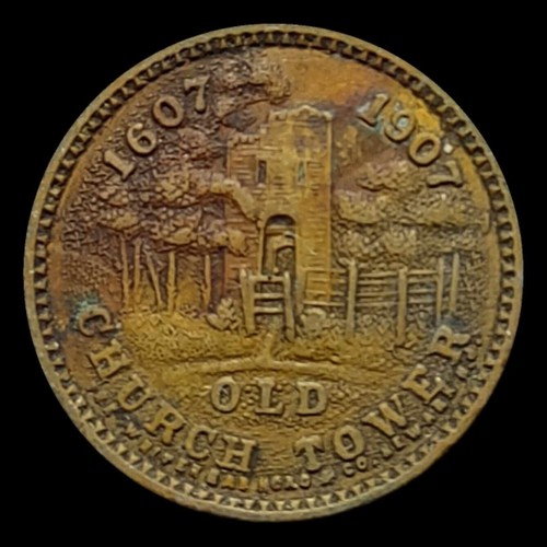 1907 Whitehead Hoag & Co. "Old Church Tower" Jamestown Expo Civil War Token | eBay