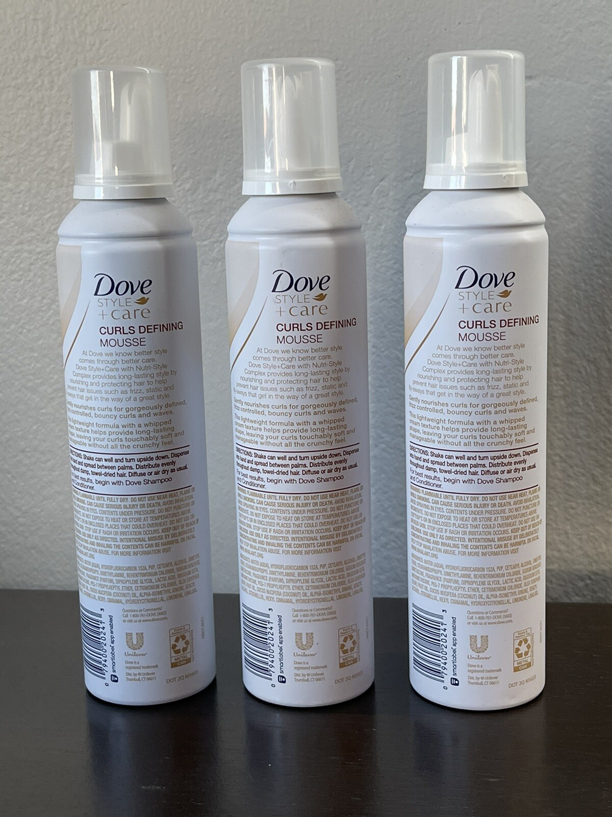 Dove STYLE + care Curls Defining Mousse, Soft Hold 7 oz Lot of 3 - HTF ...