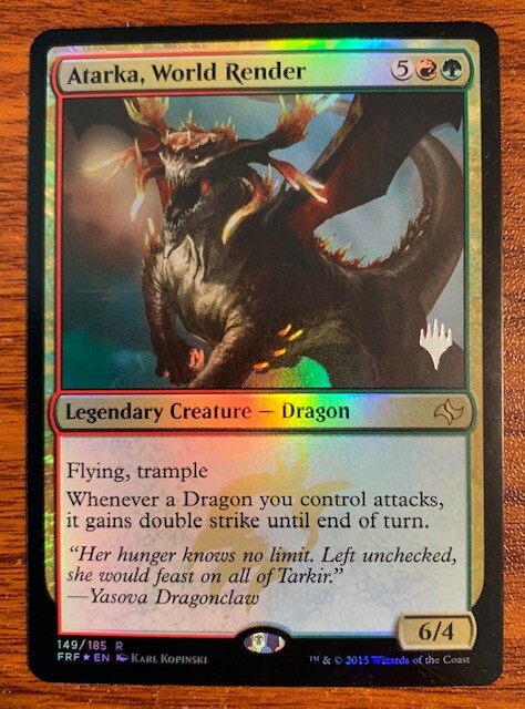 MTG Atarka, World Render Fate Reforged 149/185 Foil Promo for sale ...