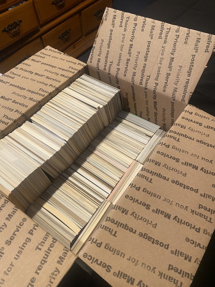 Medium Flat Rate Box Filled With All Era And All Sports Commons And medium-flat-rate-box-filled-with-all-era-and-all-sports-commons-and