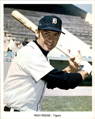 1973 Detroit Tigers Team Issued Rich Reese 7" x 8 5/8" Color photo ...