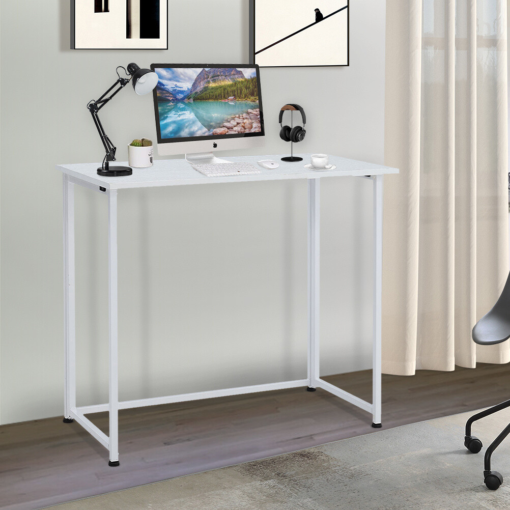 Collapsible Folding Computer Desk Side Dressing Table Writing Gaming ...