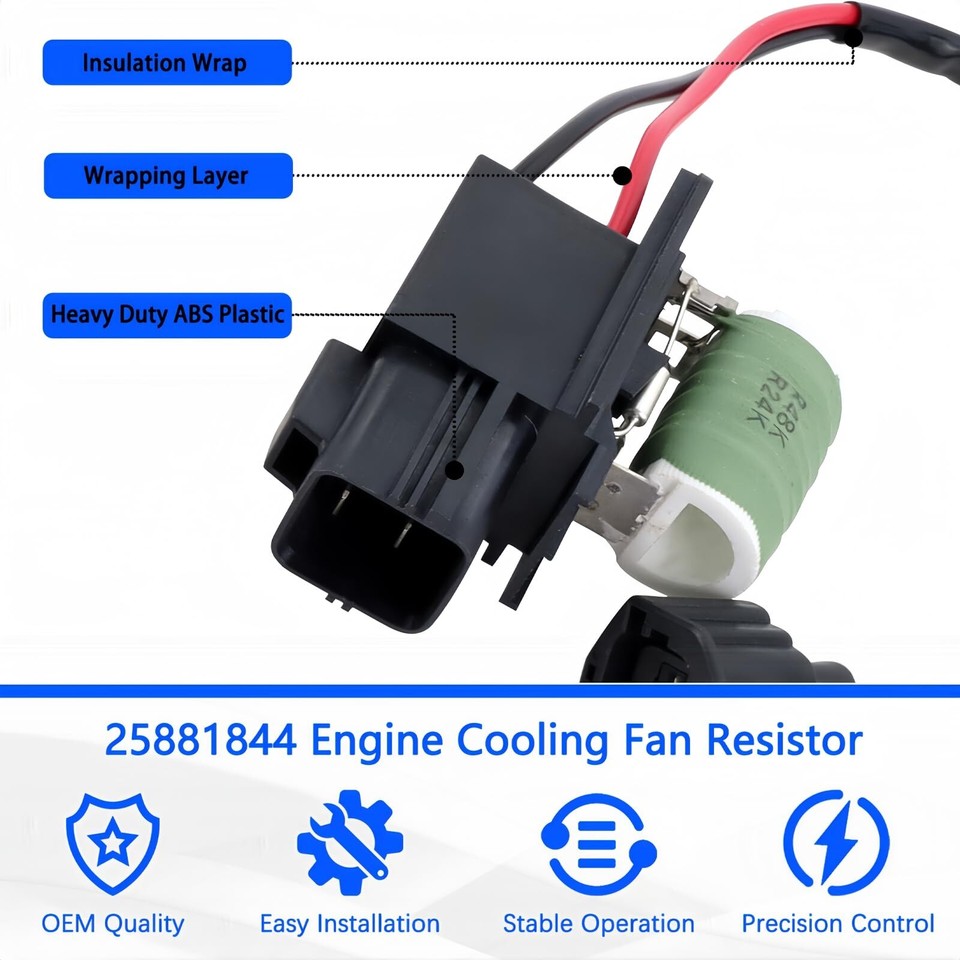 25881844 Engine Cooling Fan Resistor for Cadillac CTS/SRX/STS (2009 ...