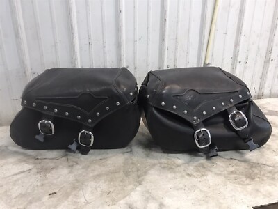 06 Kawasaki VN 900 VN900 D Vulcan leather saddlebags saddle bags | eBay