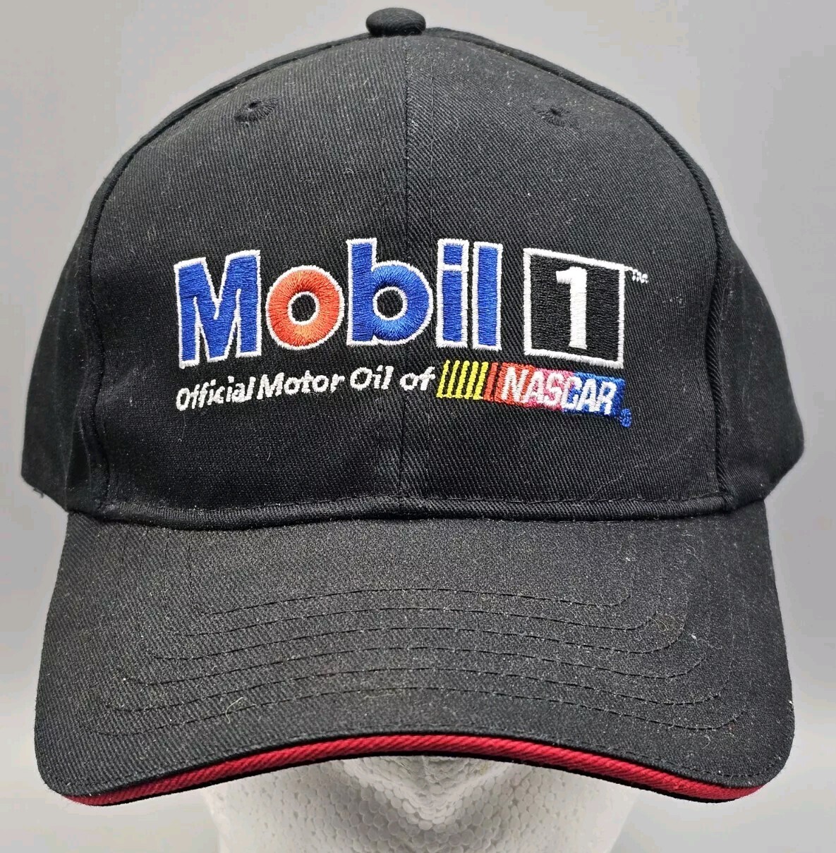 Mobil 1 Motor Oil Pegasus Nascar Black Adjustable Far… - Gem