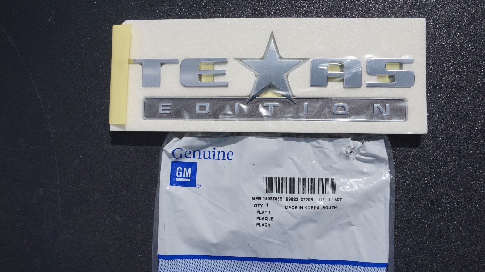 NOS GM 2007-2013 Chevy GMC Silverado Tahoe Texas Edition Nameplate ...