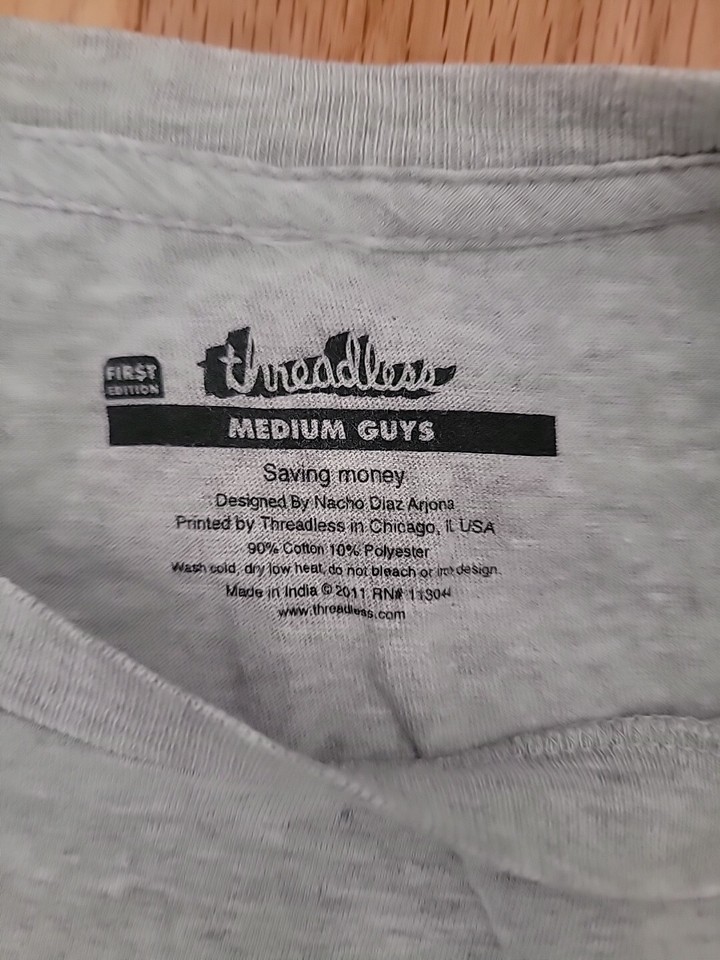 Saving Money - Threadless Shirt - Graphic Tee Funny Nerd Men's Medium M ...