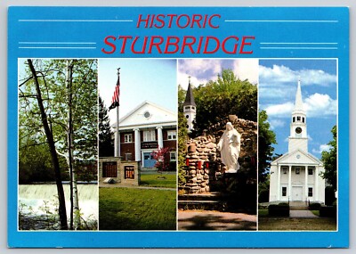 Postcard Historic Sturbridge Massachusetts Sturbridge Falls Town Hall ...