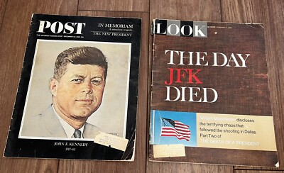 1963 & 1967 JFK Memoriam Magazines LOT of 2 The Post & Look | eBay