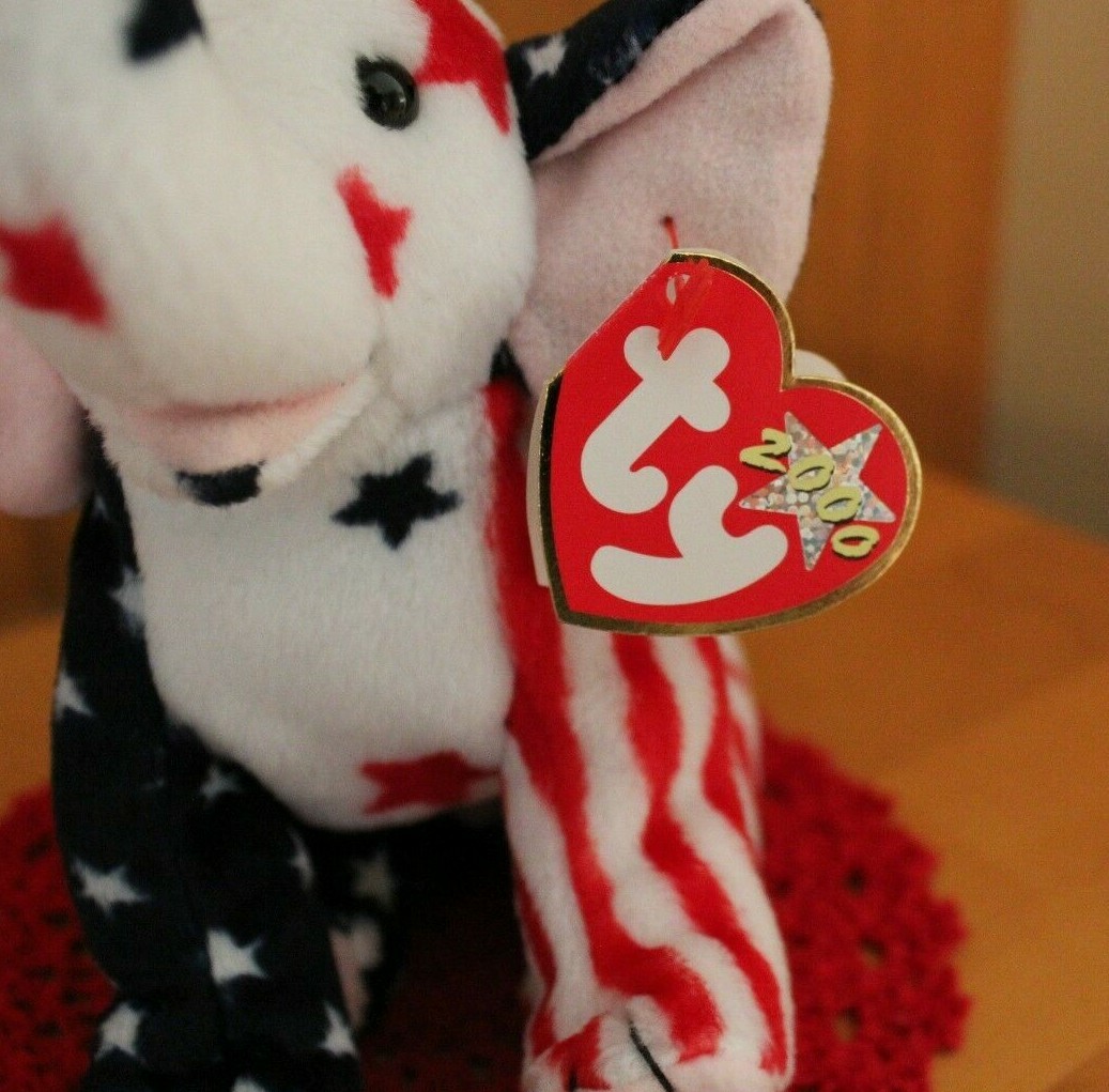 TY RIGHTY 2000 the Republican DONKEY BEANIE BABY - MINT with MINT TAGS ...