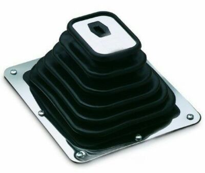 Hurst Style Universal Super Rubber Shifter Boot & Chrome Plate 7 3/4" X ...