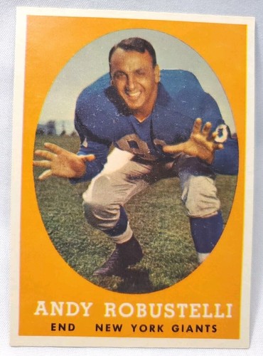 1958 Topps Set-Break # 15 Andy Robustelli NY Giants Football Card ...