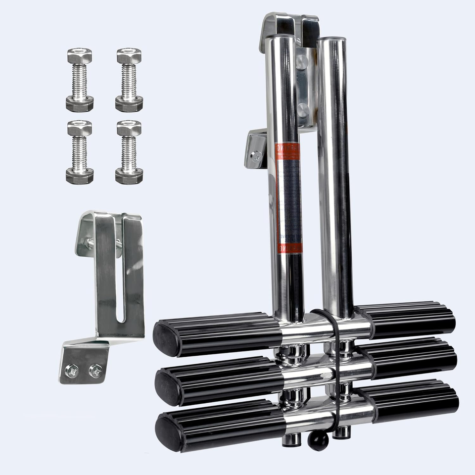 3 Step Boat Ladder, Stainless Steel Dive Boarding Ladders for Bass ...