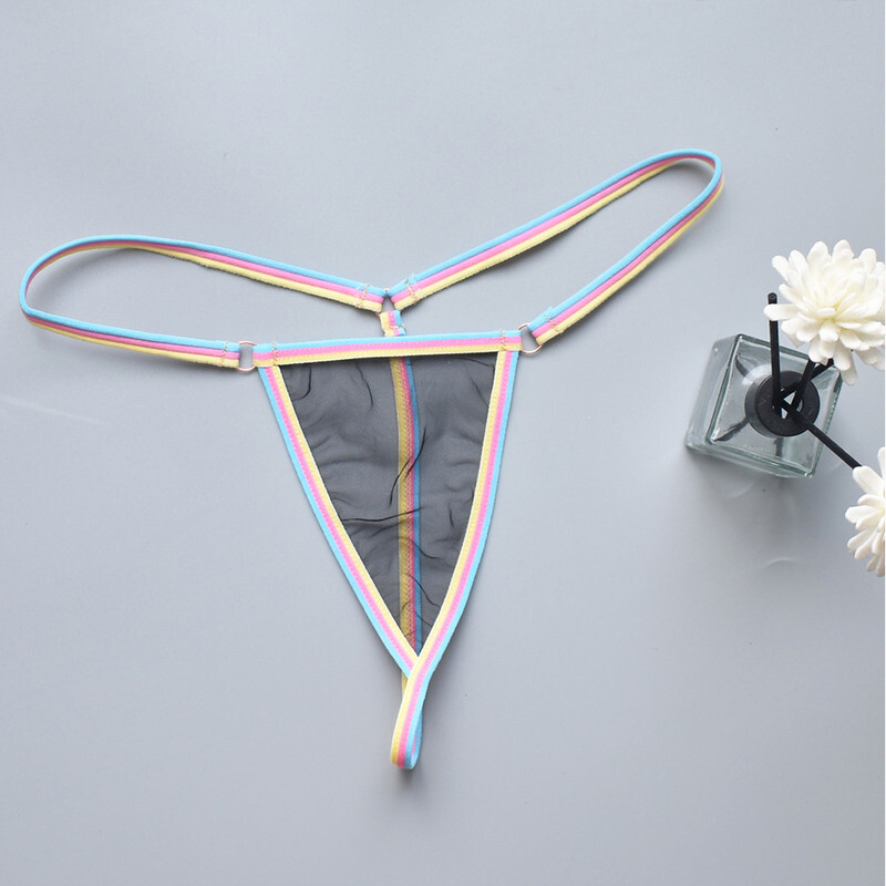 Sexy Womens T-back Panties Mesh Thong G-string Briefs Lace Lingeries ...