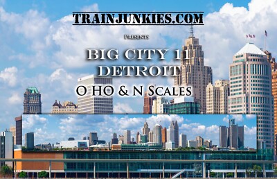 TrainJunkies Big City 11 Detroit Model Railroad Backdrop | eBay