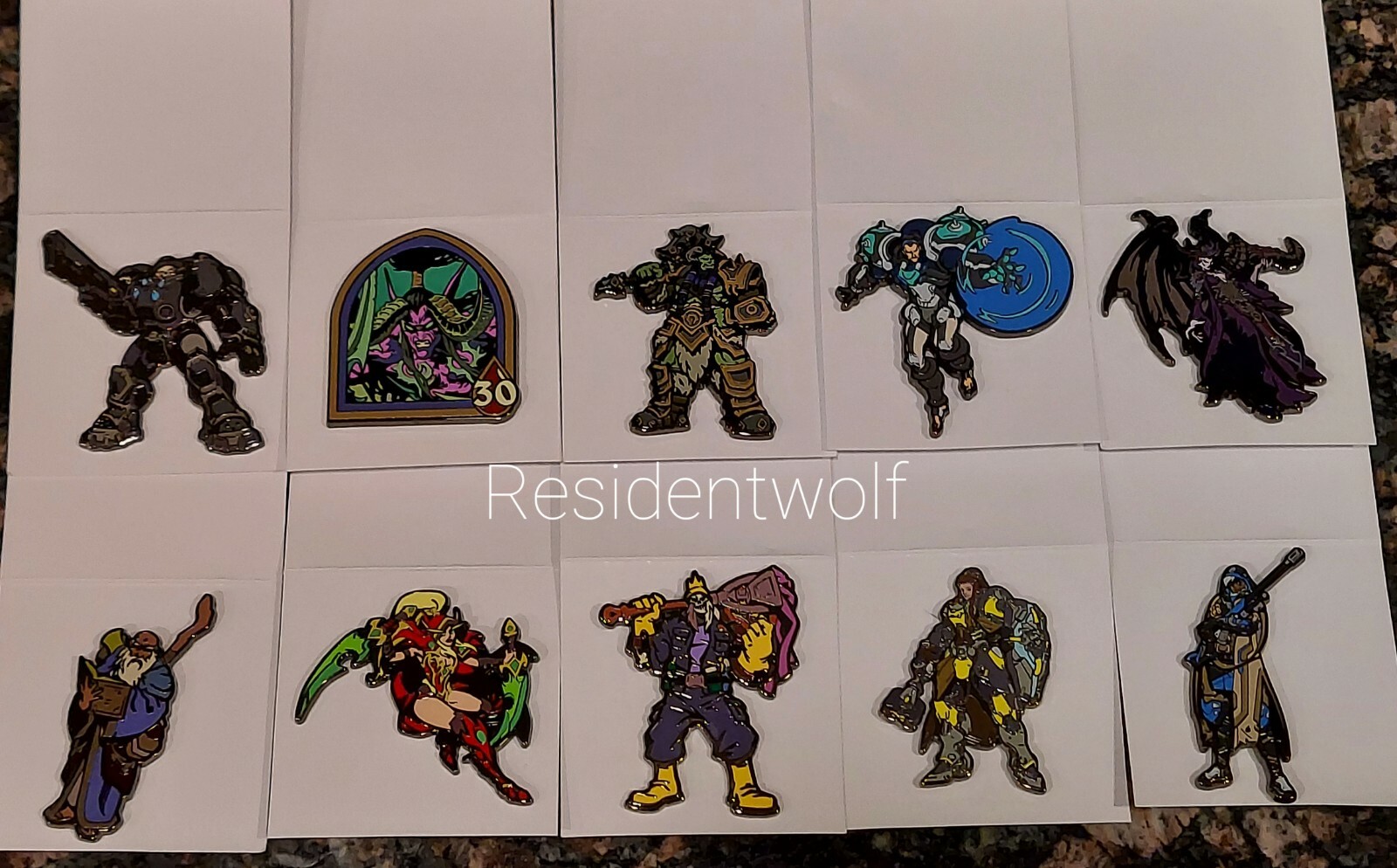 Complete 10 pin set Blizzcon Series 7 color Pins blizzard 1 2 3 4 5 6 ...