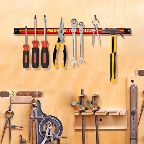 3 x 18" Wall Mounted Magnetic Tool Holder Bar Storage Rack Garage Rail ...
