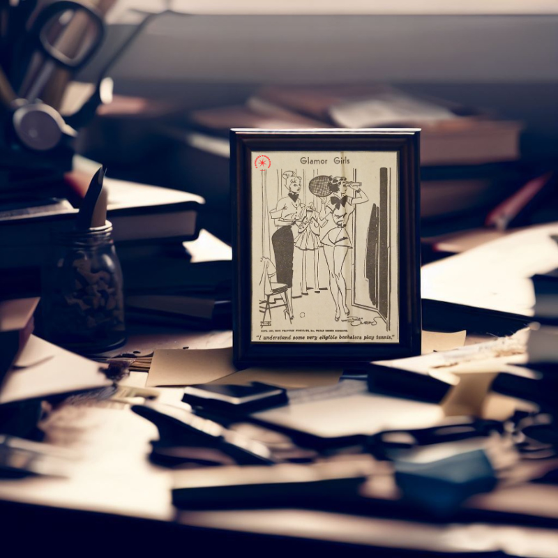 1950 Glamor Girls Daily Comic Strip Fashionable Women Wealthy Single Male Tennis | eBay