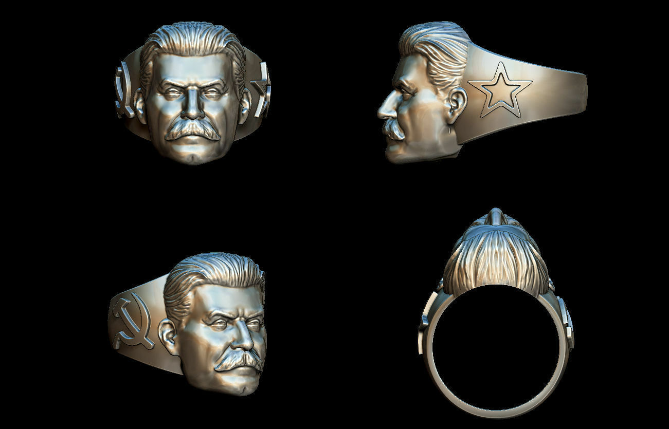 Hero of the Soviet Union Joseph Stalin 3D Sterling Silver Ring | eBay