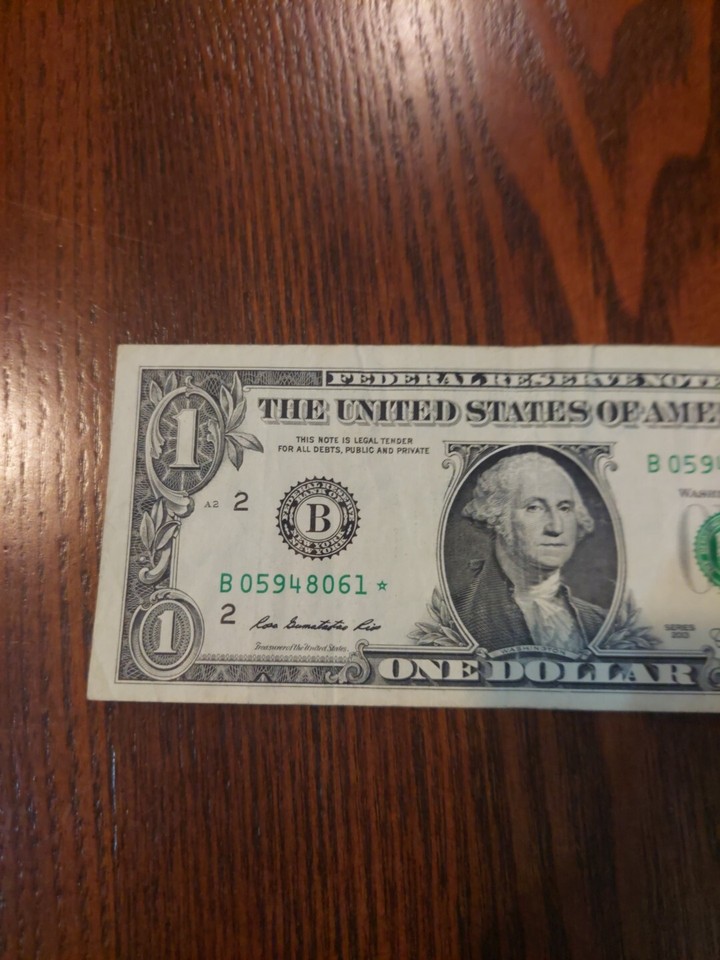 2013 "B" $1 ONE DOLLAR STAR NOTE BILL DUPLICATE SERIES | eBay