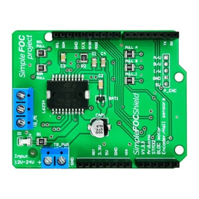 SimpleFOC Shield V1.3.3 Brushless DC Motor Driver Board for FOC up to ...
