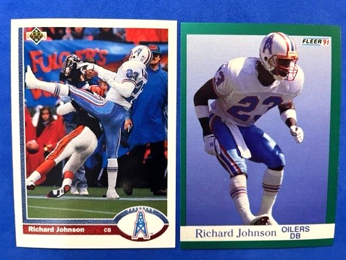 NFL - Richard Johnson 1991 Upper Deck & 1991 Fleer Football - Oilers | eBay