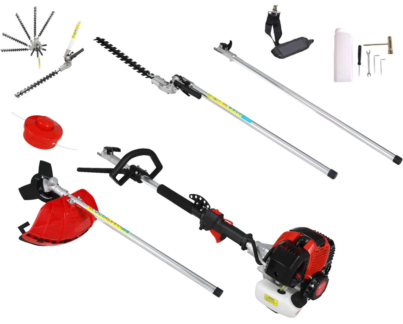 4 in 1 Multi Tool strimmer, Brush cutter, Hedge trimmer 52 cc 1 year ...