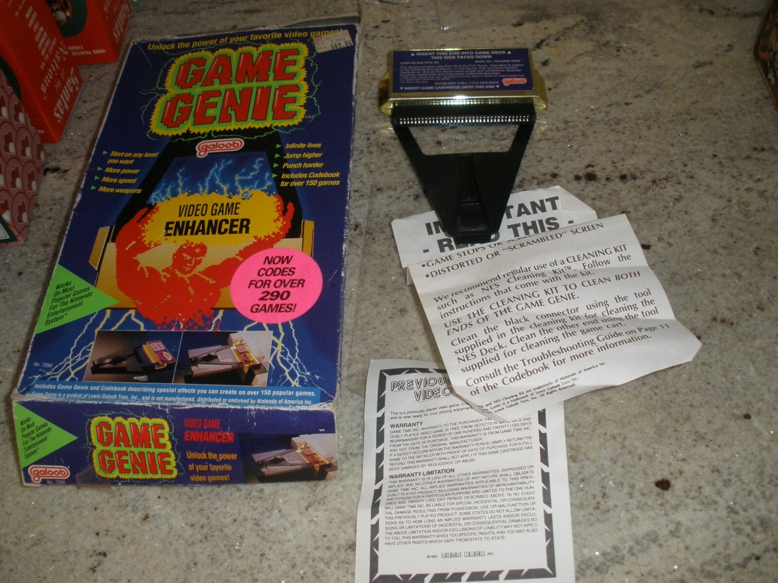 GALOOB GAME GENIE VIDEO GAME ENHANCER FOR NINTENDO NES IN BOX | eBay