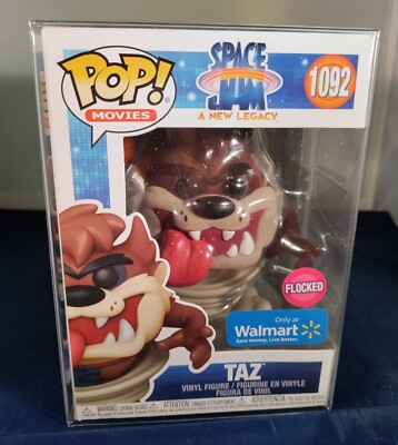 Funko Pop 1092 Taz Space Jam Flocked Walmart Exc. mint NIB in plastic ...