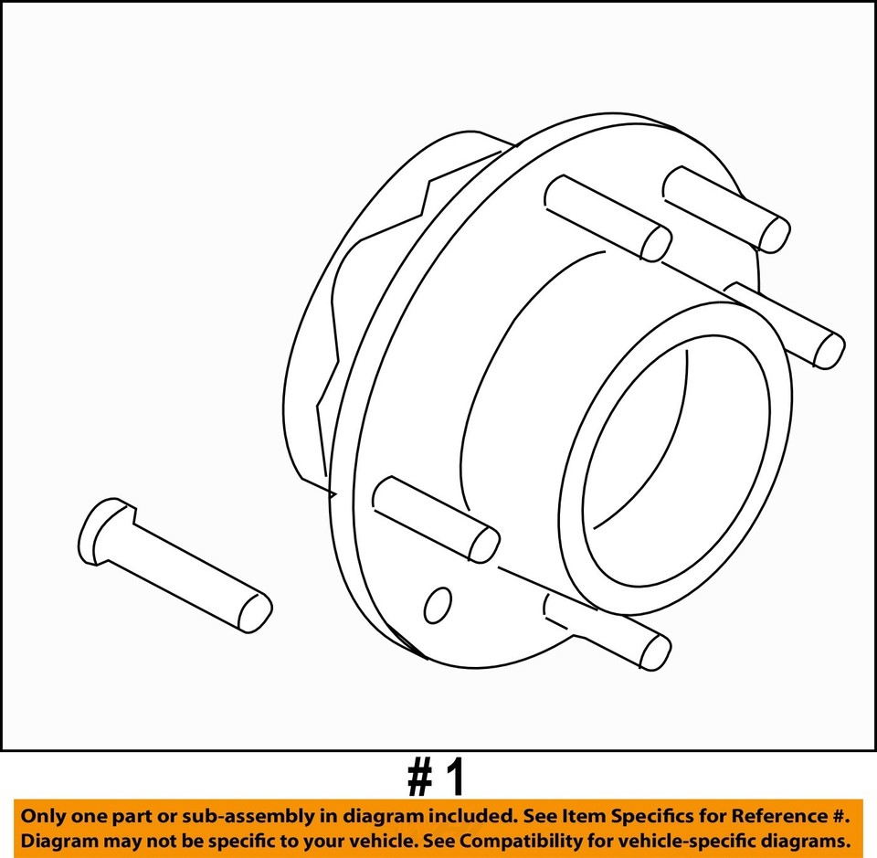 FORD OEM 11-16 F-350 Super Duty Brake Components-Hub Bearing DC3Z1104B ...