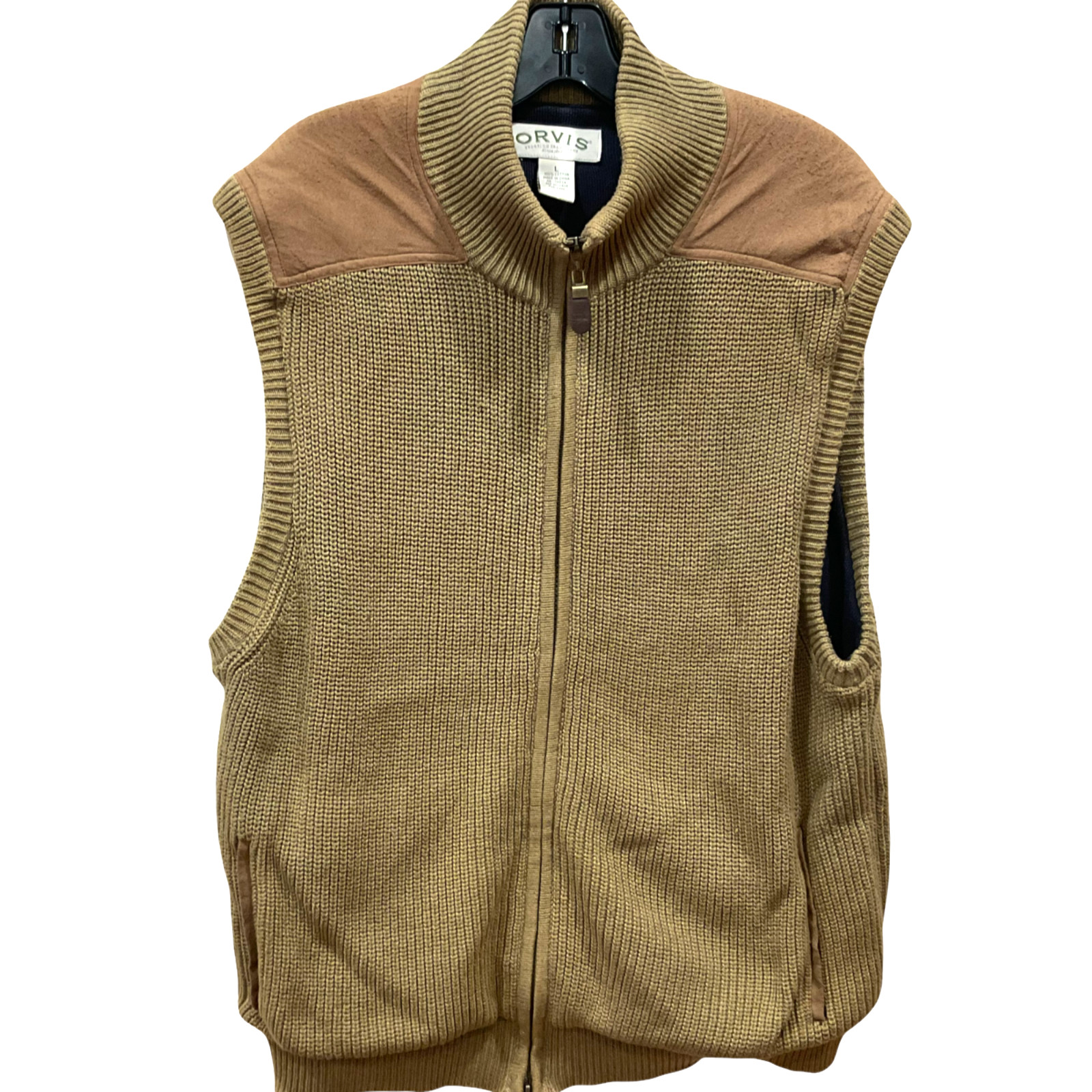 ORVIS Mens Mechanics Vest Foul Weather Heavy Knit Cot… - Gem