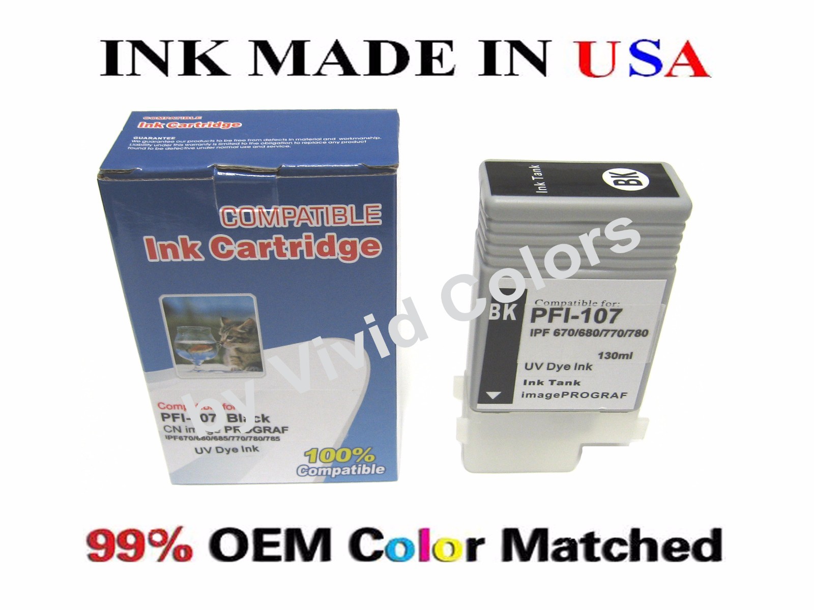 5pk compatible ink cartridges Canon IPF670 Printer MBK BK C M Y | eBay