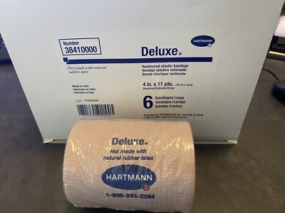 (6) HARTMANN CONCO Deluxe Elastic Bandages, Hugh Compression, 4" X ...