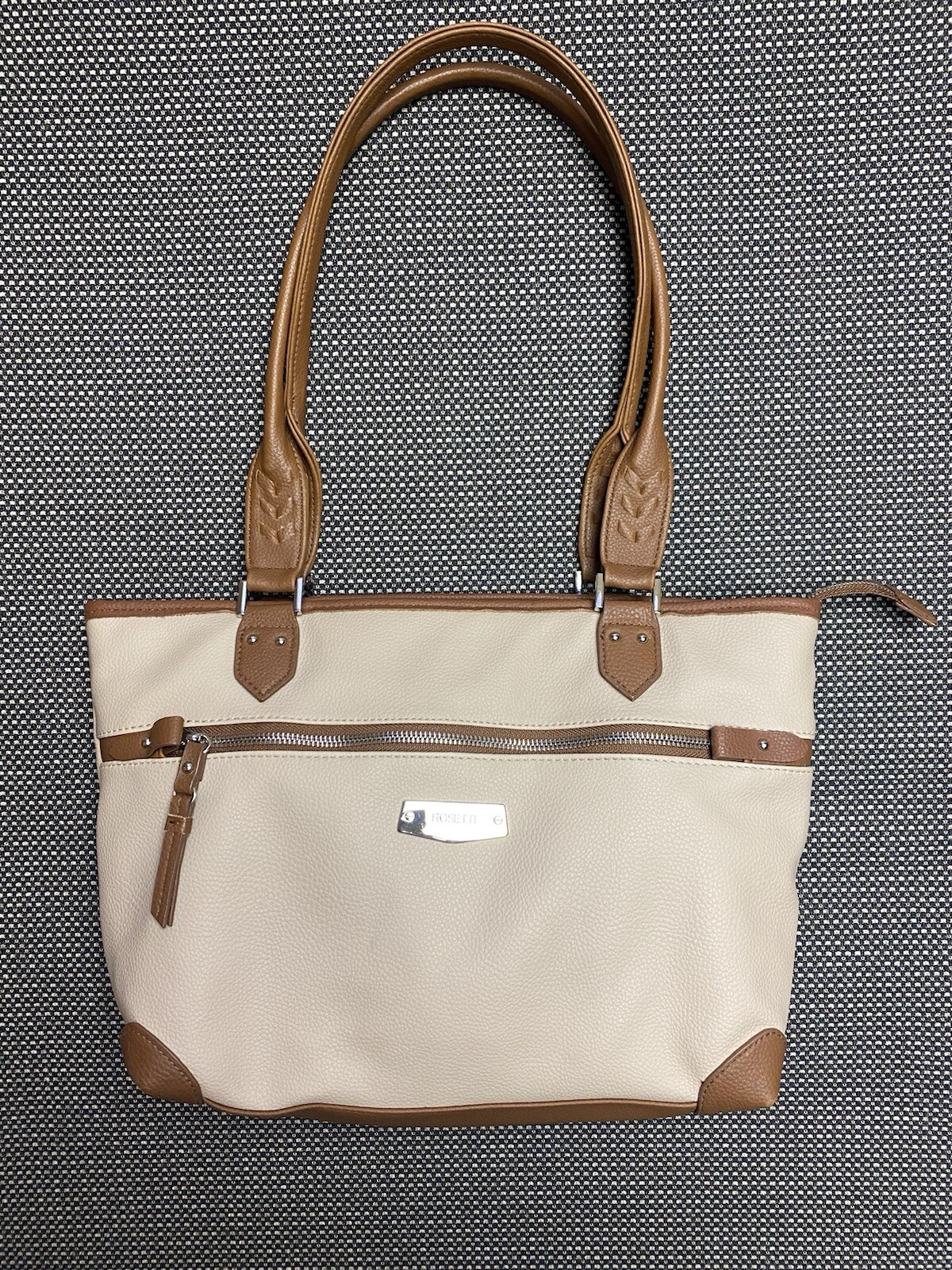 Rosetti Double Handle Tan Brown Handbag Purse Shoulder Tote | eBay