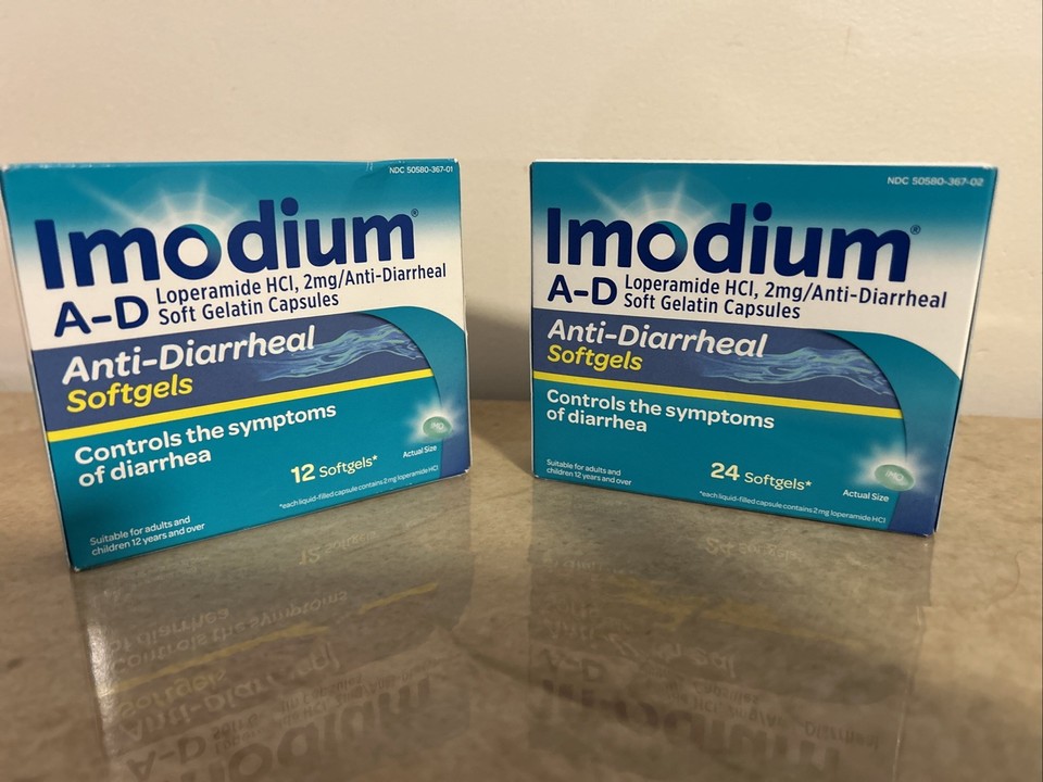 Imodium A-D Anti-Diarrheal-2 mg loperamide HCI 12 Softgels.EXP 9/2027 ...