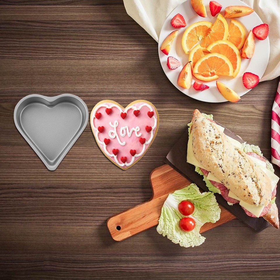 3 Pcs Cake Pans for Baking Heart Shape Cheesecake Molds Shapes Birthday ...