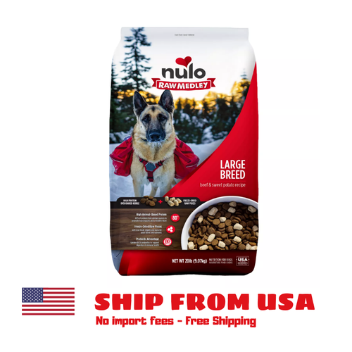 Nulo Raw Medley Large Breed Adult Dog Food Beef & Sweet Potato 20lb | eBay