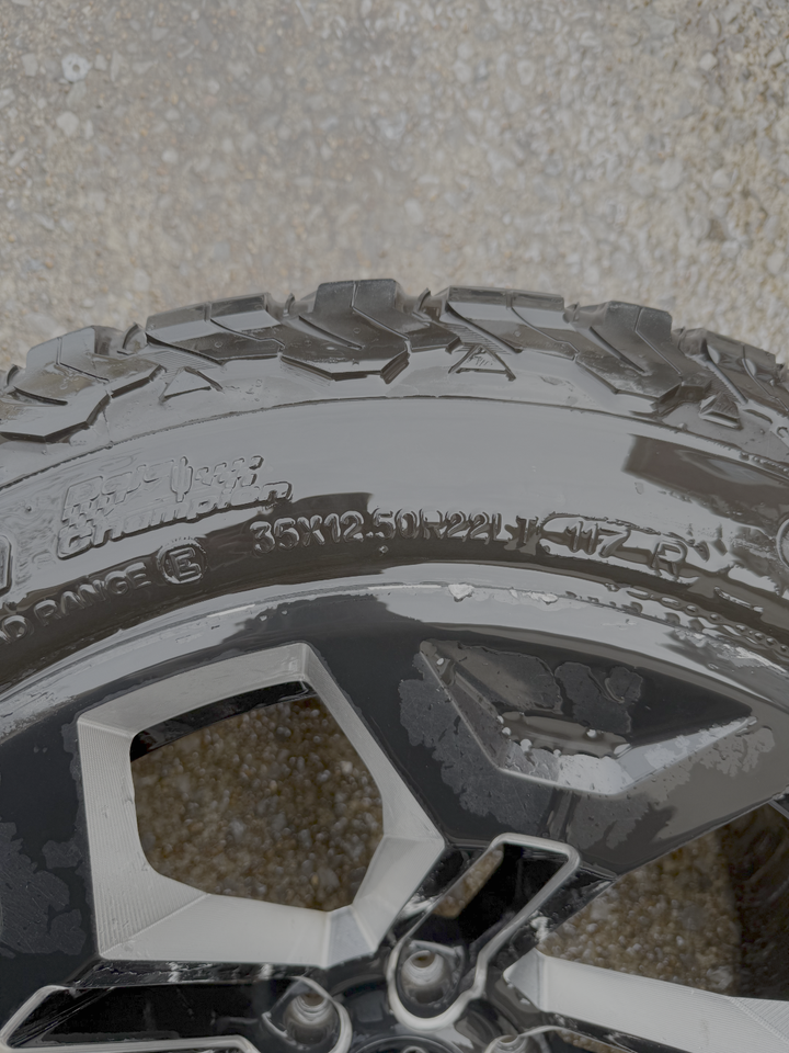 22” Black Widow Wheel with 35x12.50R22LT Tire – Fits RAM 1500 – 6 Lug ...