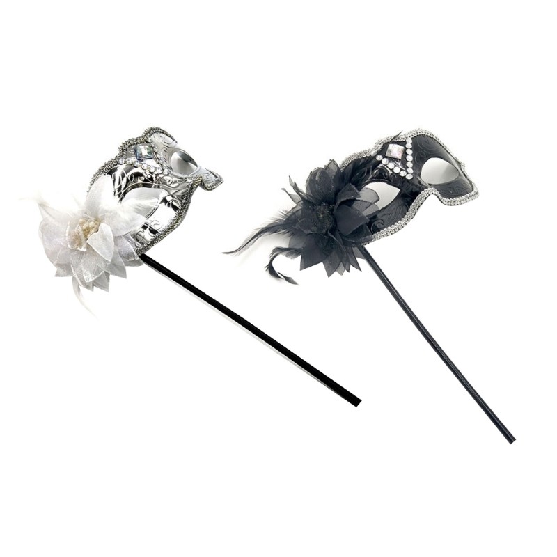 Eye Mask for Fancy Dress Halloween Face Covers with Handle Cosplay ...