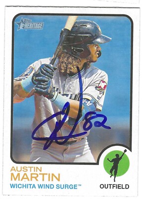 AUSTIN MARTIN SIGNED 2022 TOPPS HERITAGE MINORS BASEBALL CARD ...
