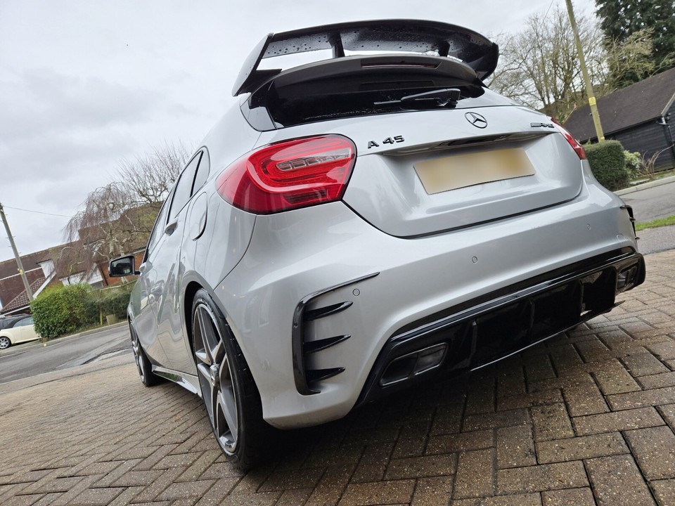REAR DIFFUSER FOR MERCEDES A CLASS W176 AMG A45 LOOK TAILPIPES GLOSS ...