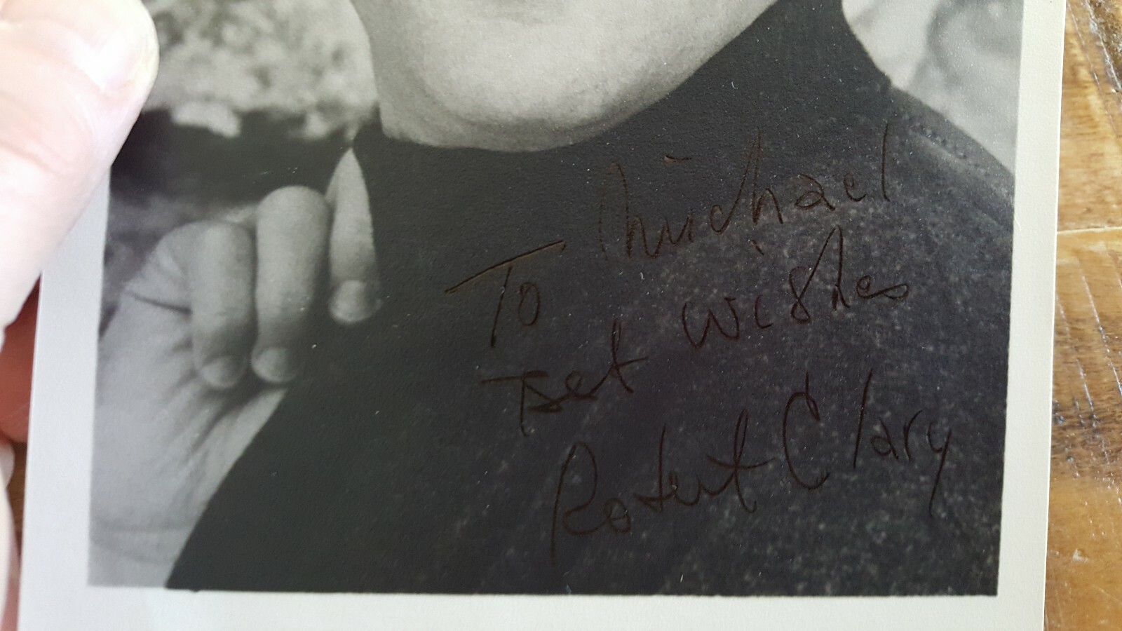 Signed & Inscribed Robert Clary Photo - Black & White (4 1/2" x 6 1/2 ...