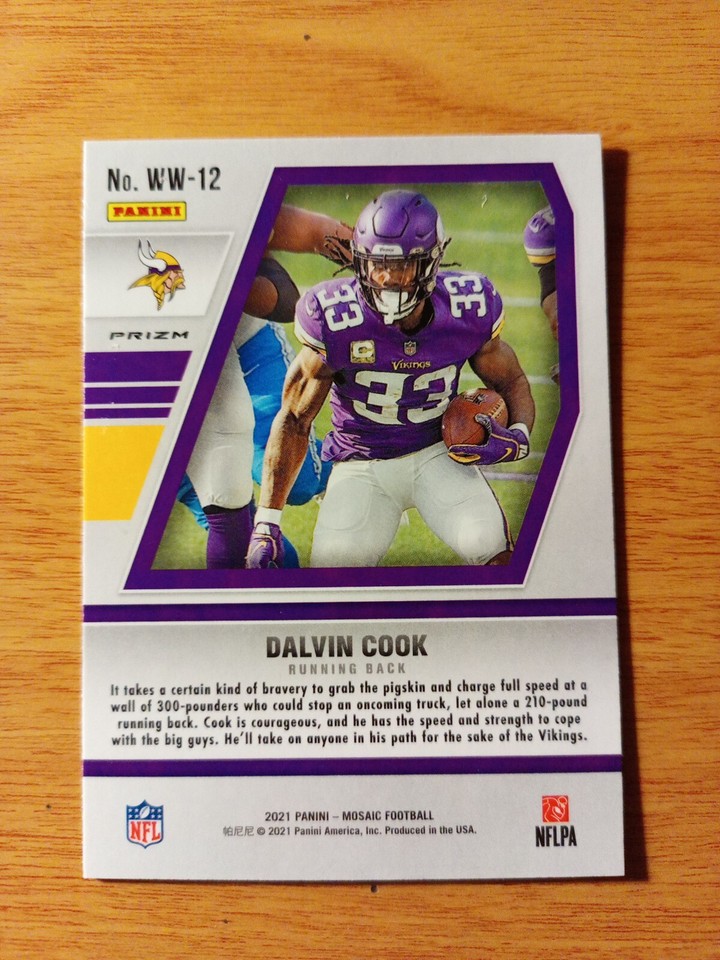 DALVIN COOK 2021 PANINI MOSAIC "SILVER MOSAIC PRIZM"INSERT FOOTBALL ...