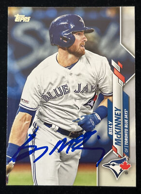 BILLY MCKINNEY Signed 2020 Topps Series 2 Baseball Card #505 TOR Blue ...